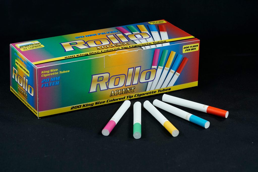 ROLLO | ROLLO ACCENT CIGARETTE TUBES WITH MULTI-COLORED TIPS