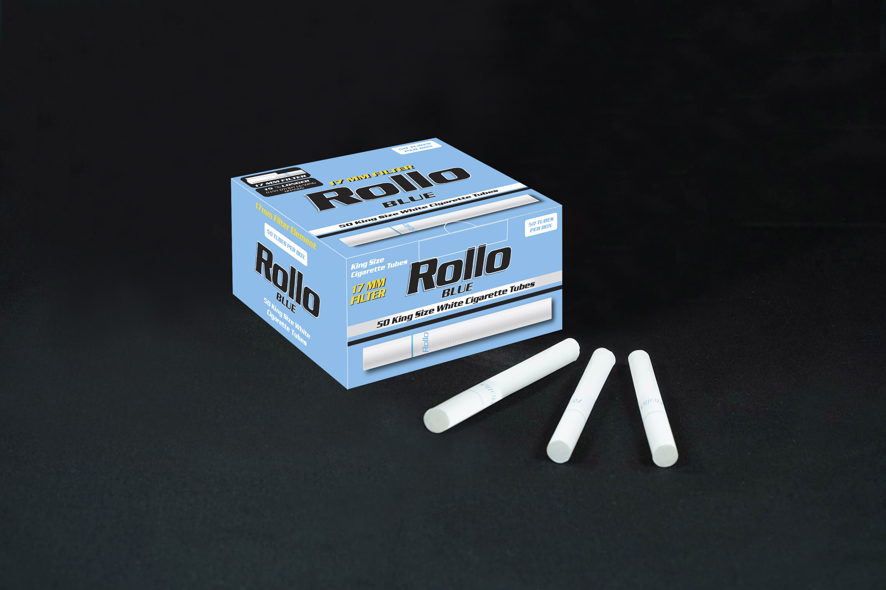 ROLLO | ROLLO BLUE CIGARETTE TUBES 50CT