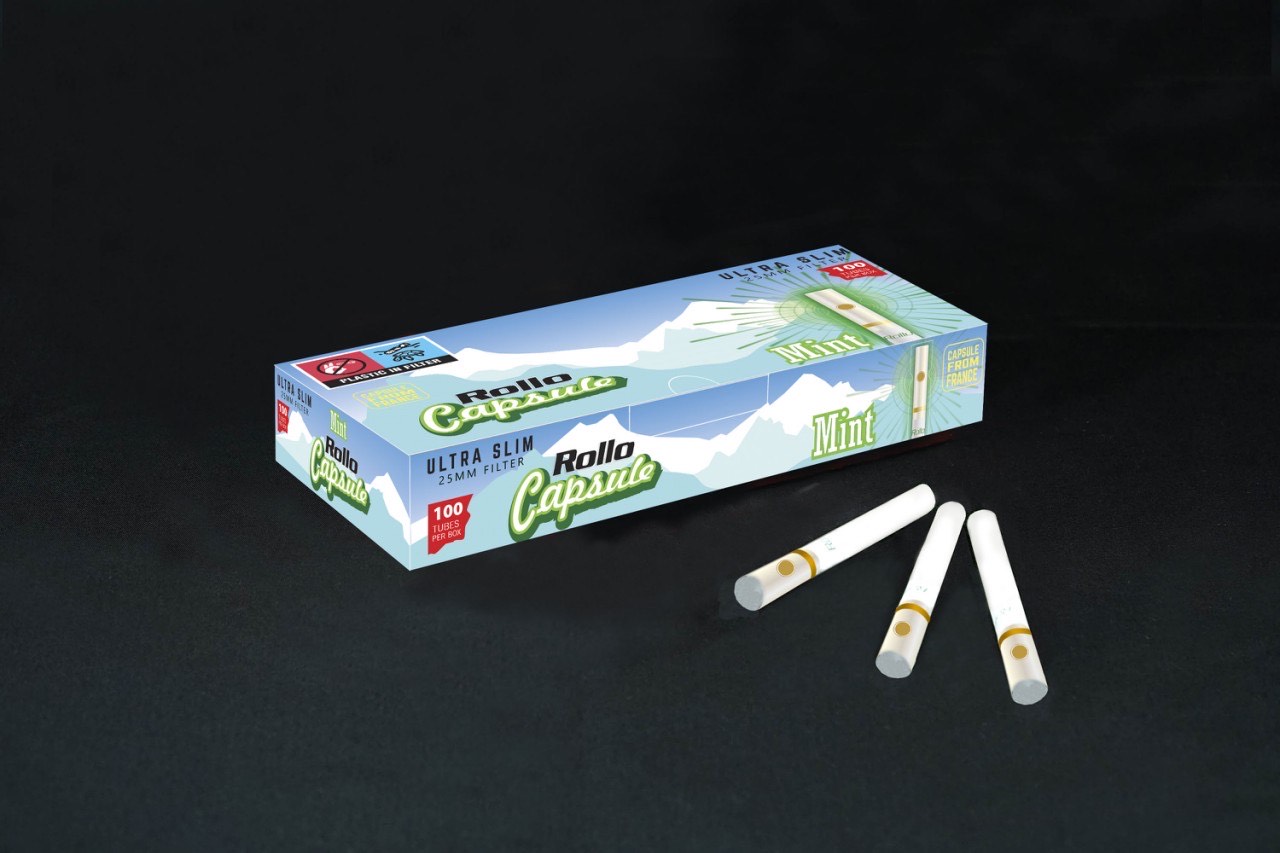 ROLLO | ROLLO MINT CAPSULE ULTRA SLIM CIGARETTE TUBES 100CT