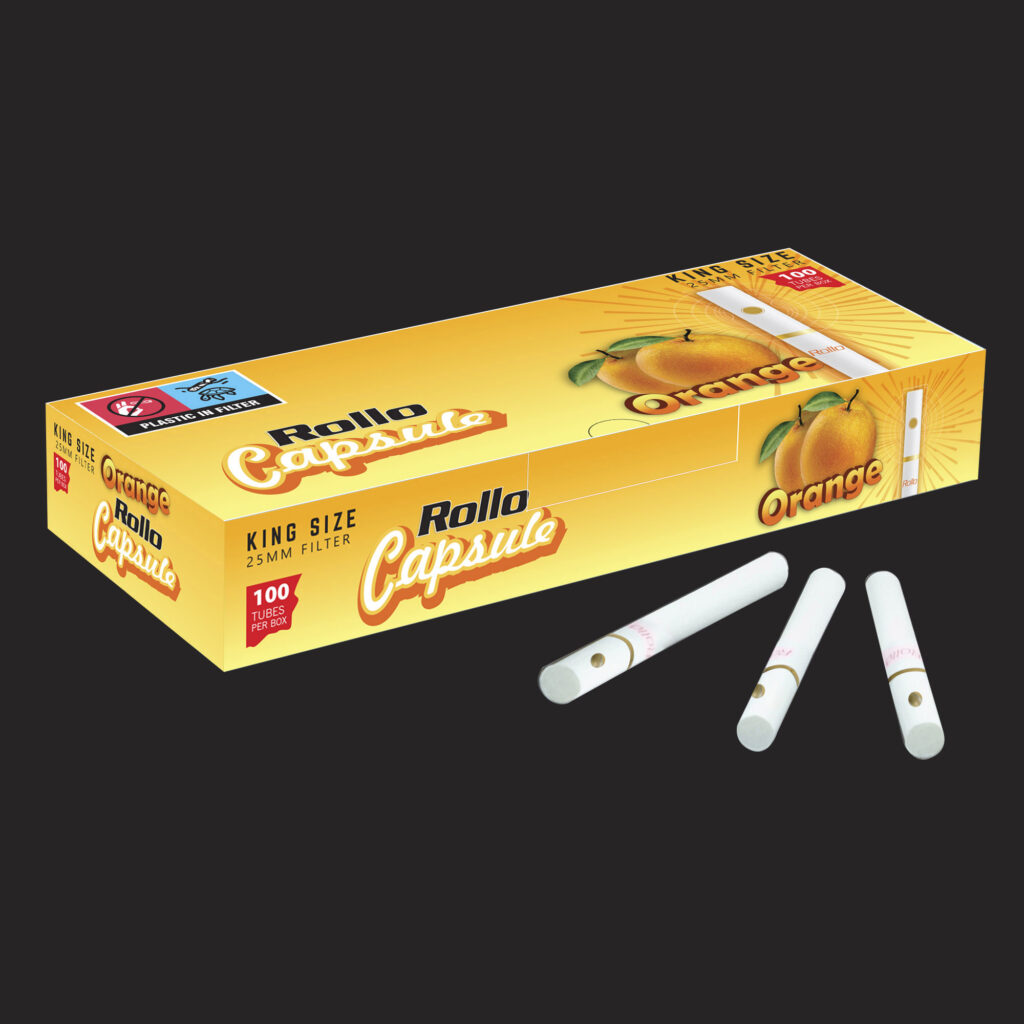 ROLLO | ROLLO ORANGE CAPSULE KING SIZE CIGARETTE TUBES 100CT